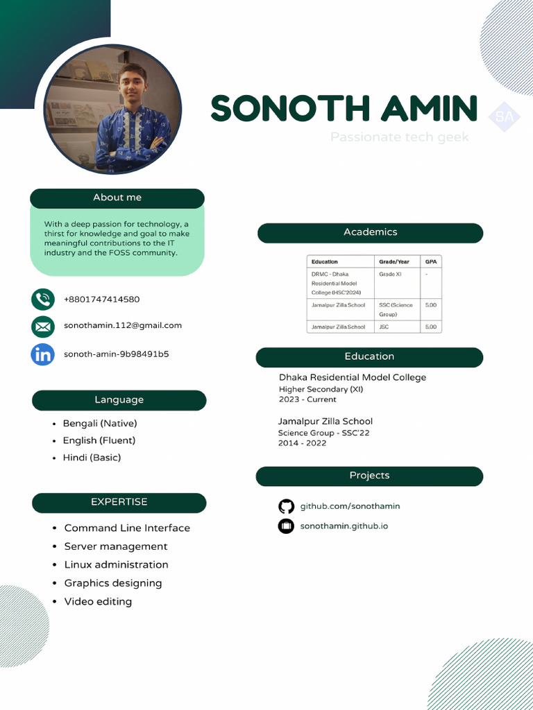 Sonoth Amin - Resumé - BD - en | PDF