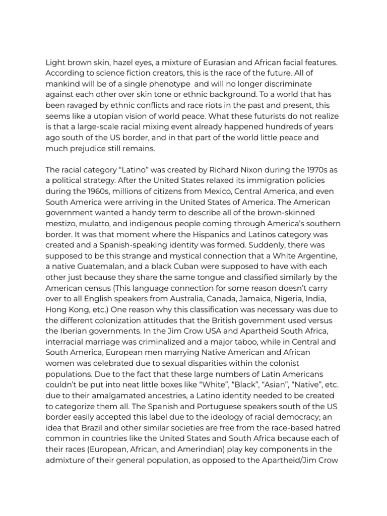 Racism Vs Colorism in The Diaspora | PDF | Miscegenation | Race (Human ...