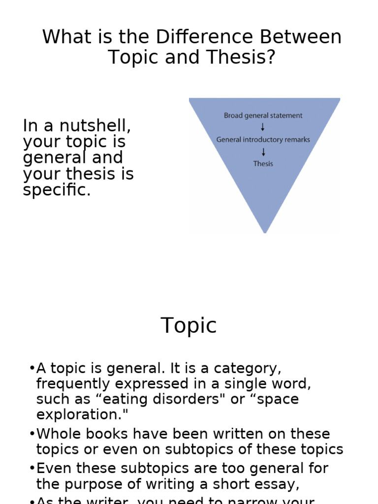 From General Topic To Thesis | PDF