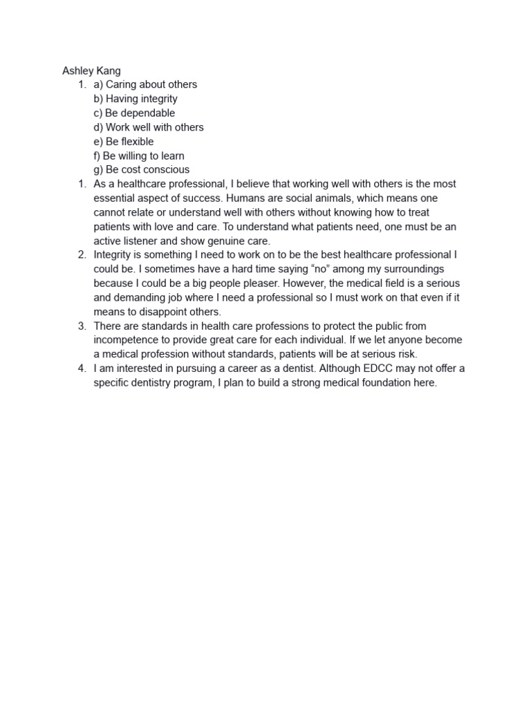 Chapter One Worksheet | PDF