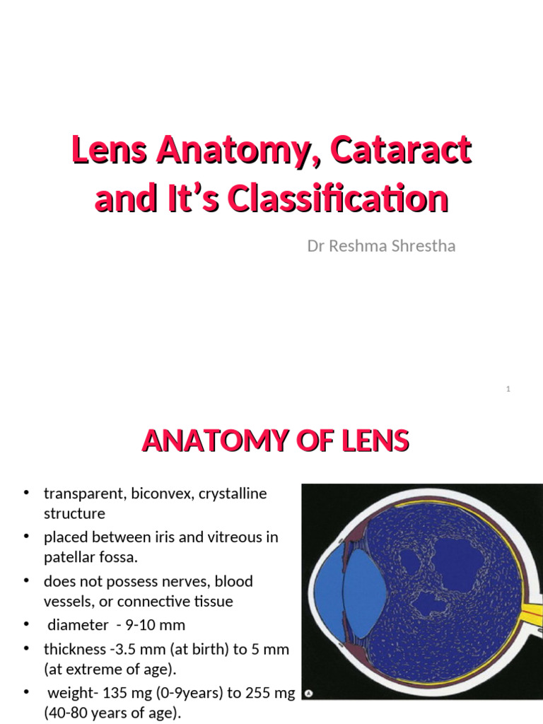 Anatomy and Classification of Cataracts | PDF | Cataract | Medical ...