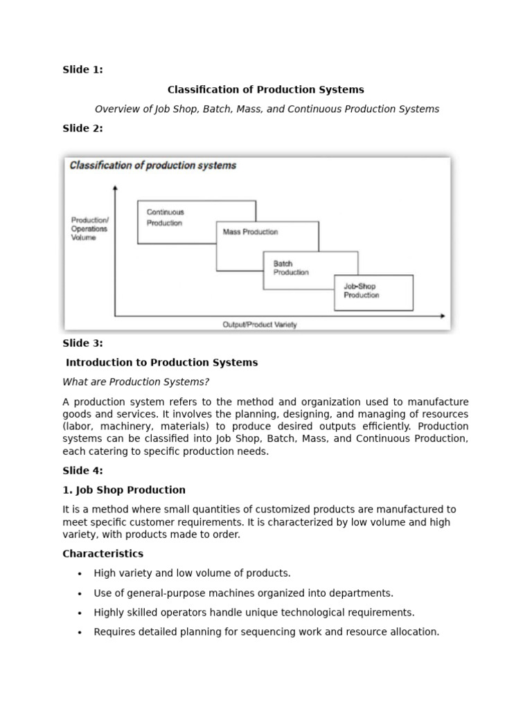 Classification-of-Production-System | PDF | Automation | Inventory