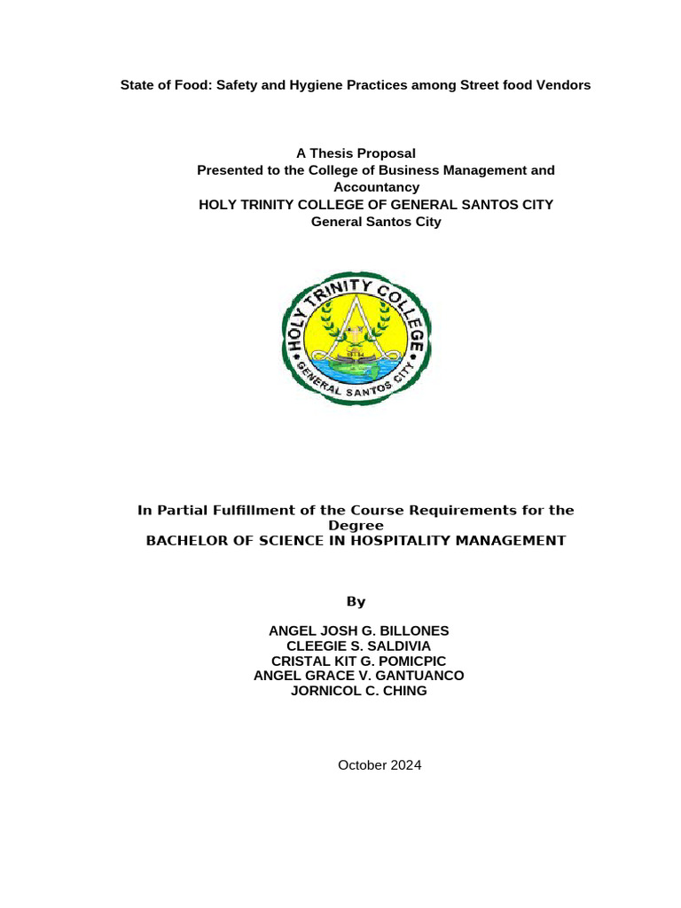 State of Food Safety and Hygiene Practices Among Street Food Vendors ...
