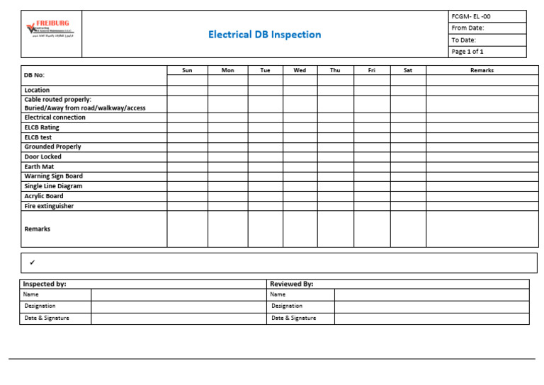 FCGM - El-001 Electrical DB | PDF