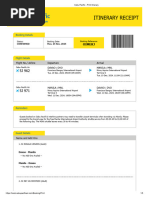 Cebu Pacific Itinerary Receipt Guide | PDF | Aviation