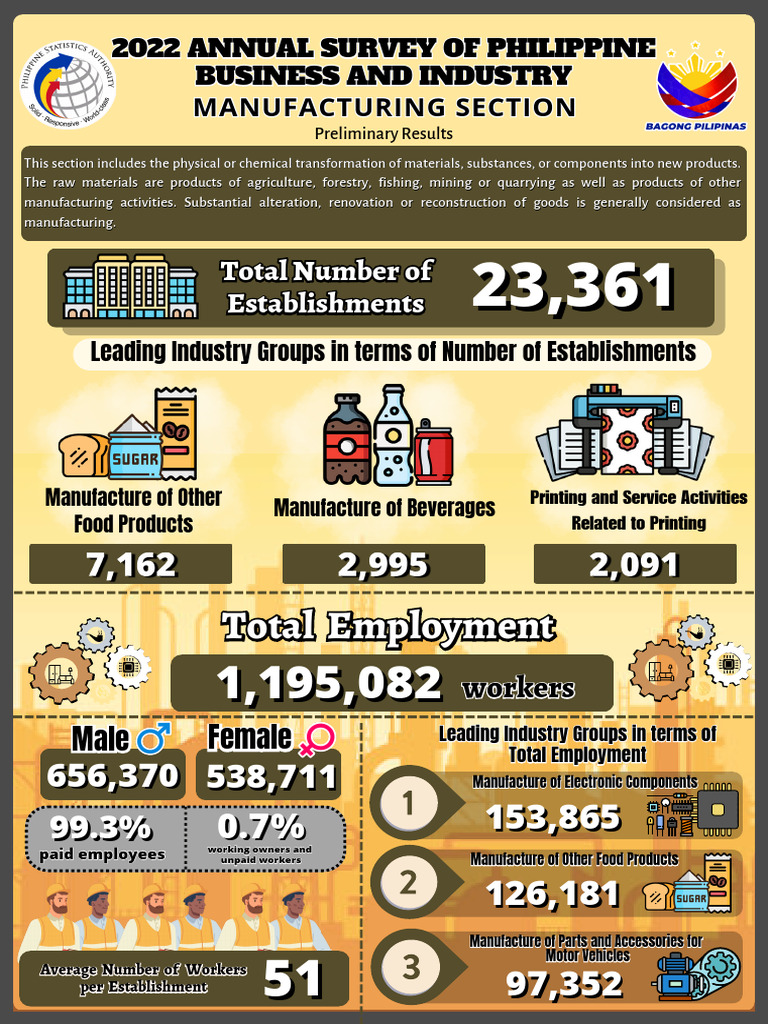 2022 Philippine Manufacturing Survey | PDF | Economies