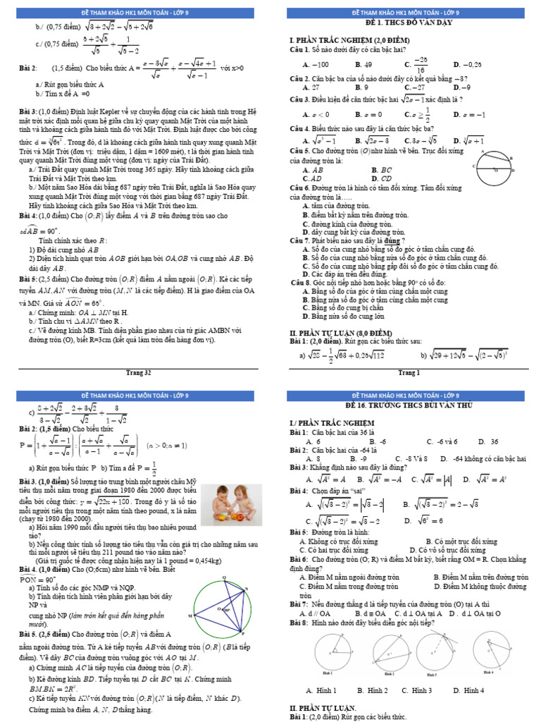 CK1 - Toán 9 - 24-25 | PDF
