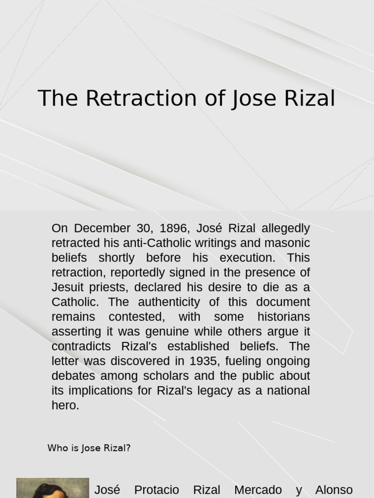 The Retraction of Jose Rizal.pptx 20241202 185615 0000 | PDF