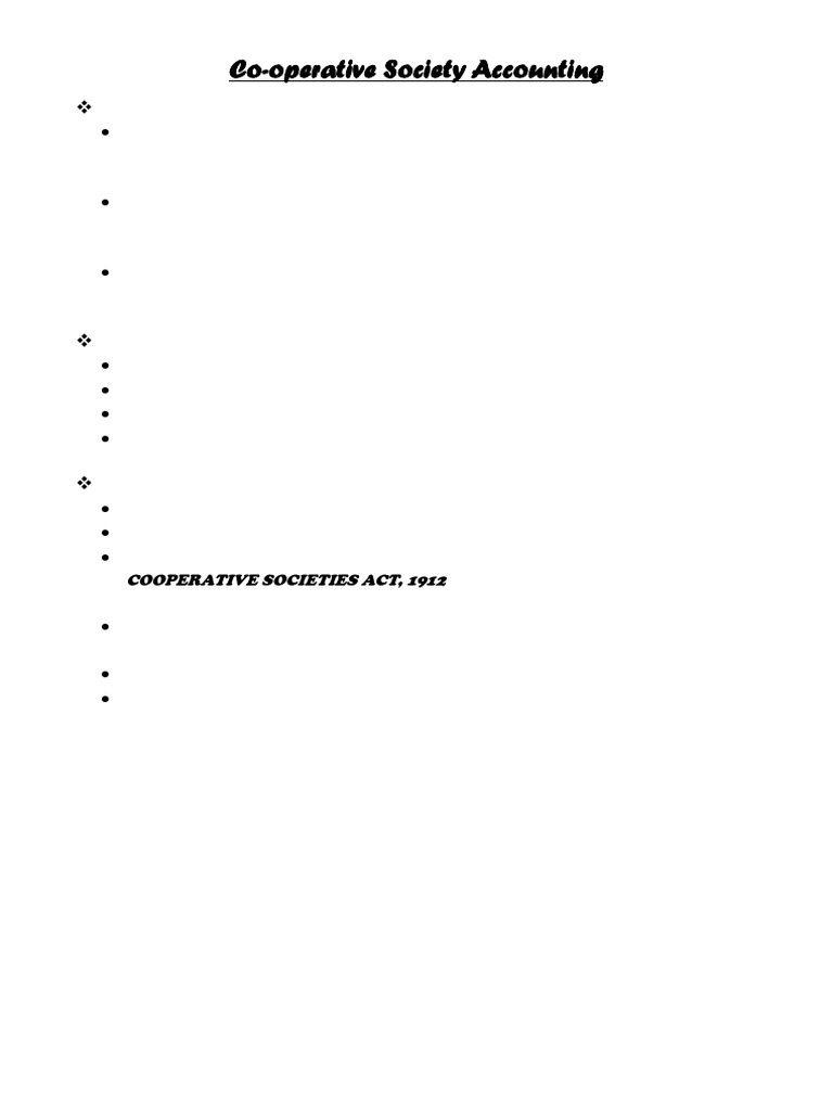 Accounting for Co-operative Societies | PDF | Cooperative | Balance Sheet