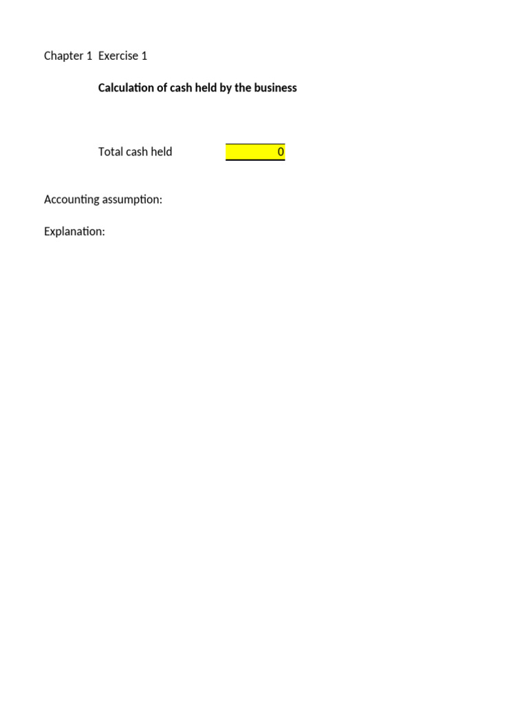 Chapter 1 Exercise 1 Template | PDF