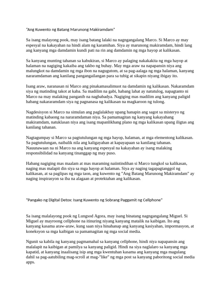 Tagalog Story | PDF