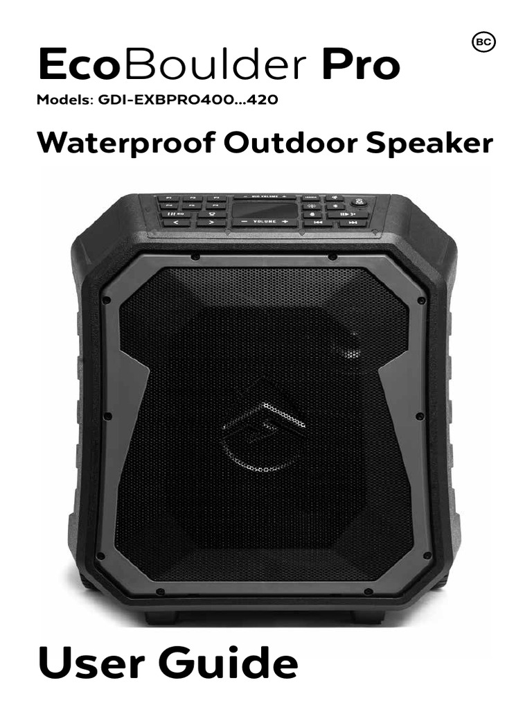 EcoBoulder-Pro_UG_ | PDF | Bluetooth | Electromagnetic Interference