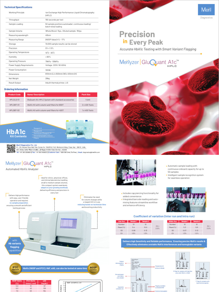 GluQuant A1c HPLC - Brochure - 2025 | PDF | High Performance Liquid ...