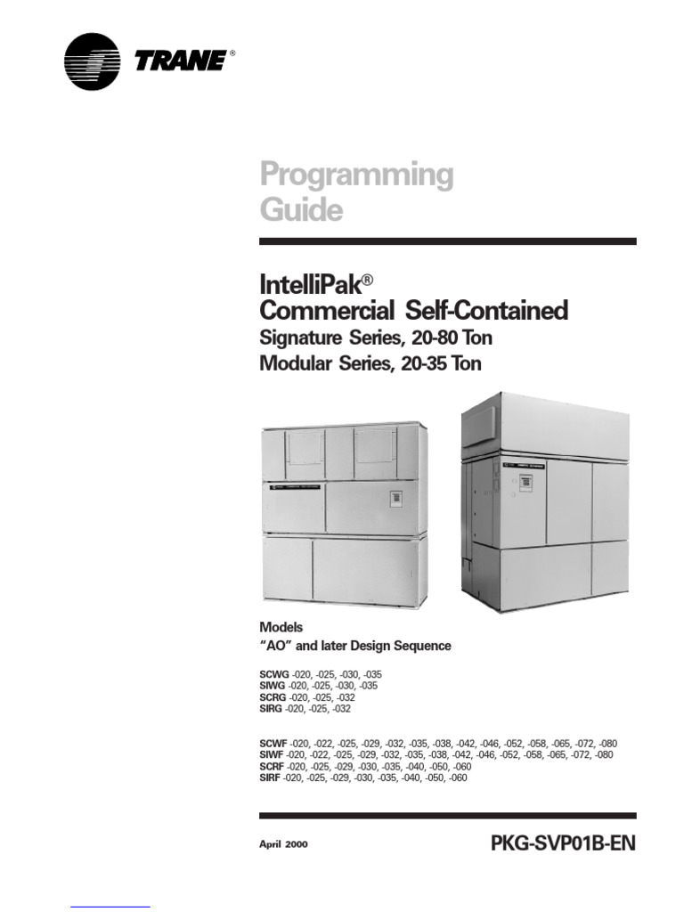 Intellipak Signature Series | PDF | Menu (Computing) | Duct (Flow)