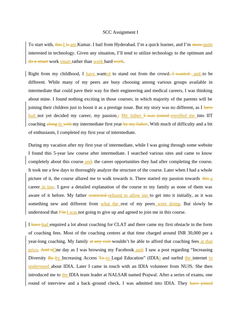 SCC Assignment I - KP-RKG | PDF