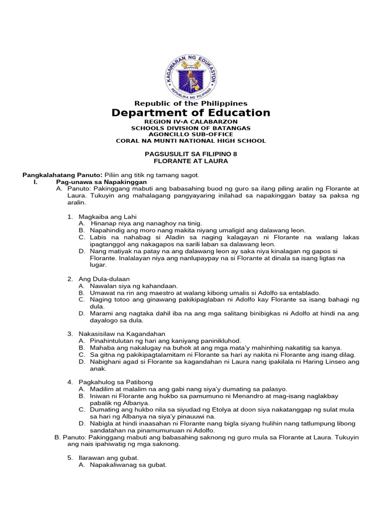 Summative Test 4th Quarter | PDF