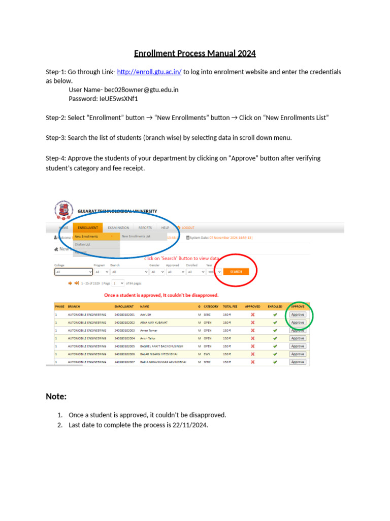 Enrollment Process Manual | PDF