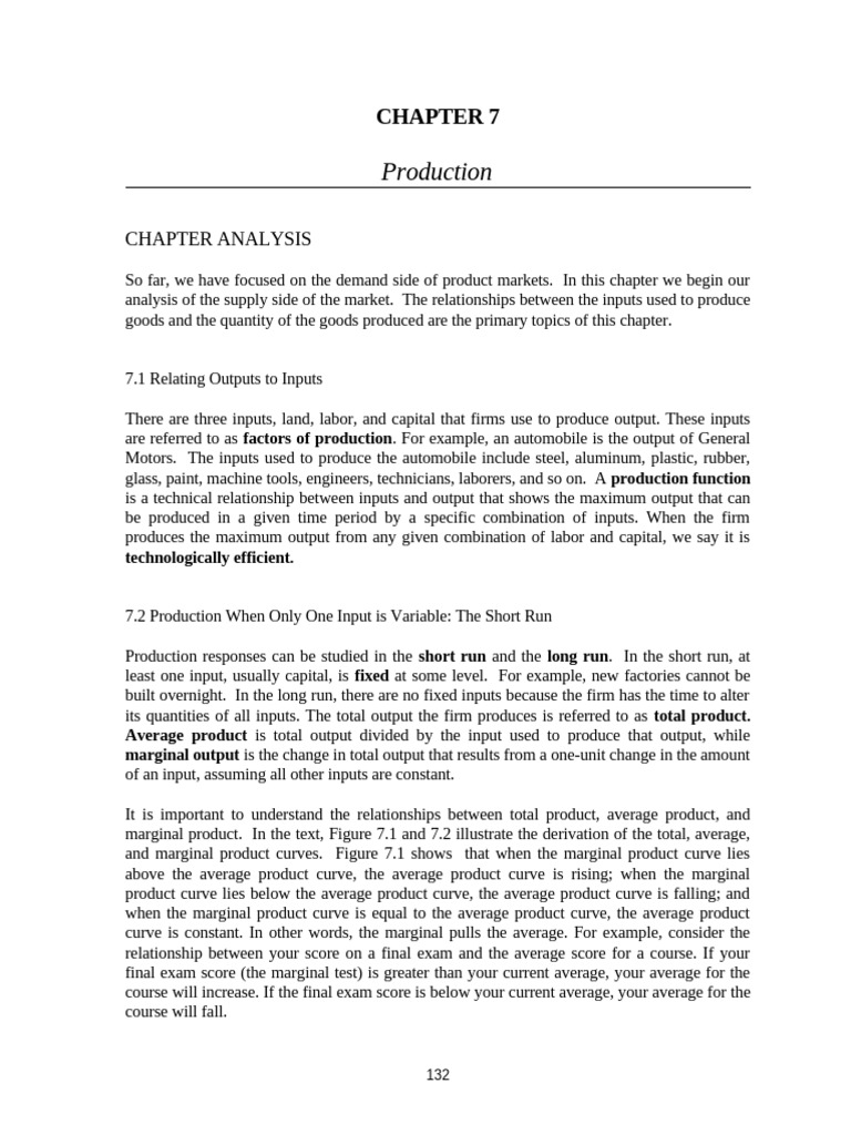Solutions To Study Guide ch07 | PDF | Production Function | Economics