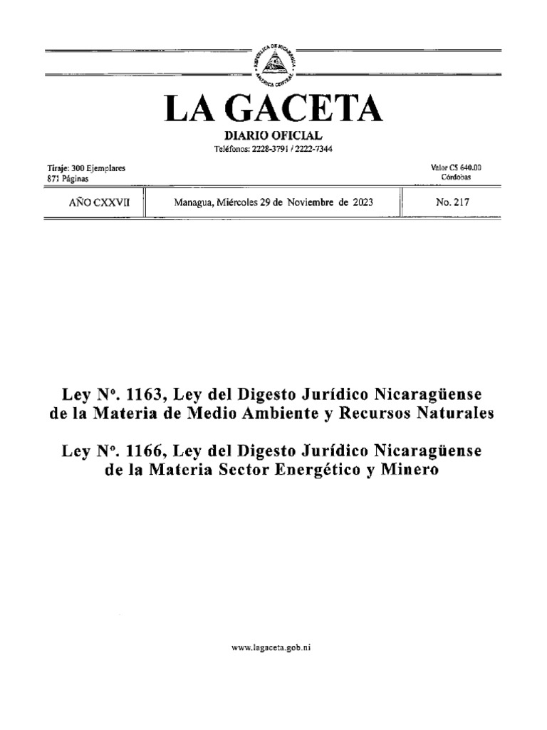 43 LEY No 217 LEY GENERAL DE MEDIO AMBIENTE | PDF