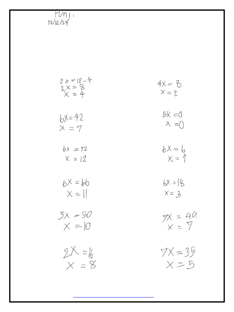Two Step Equations Worksheet 1 | PDF