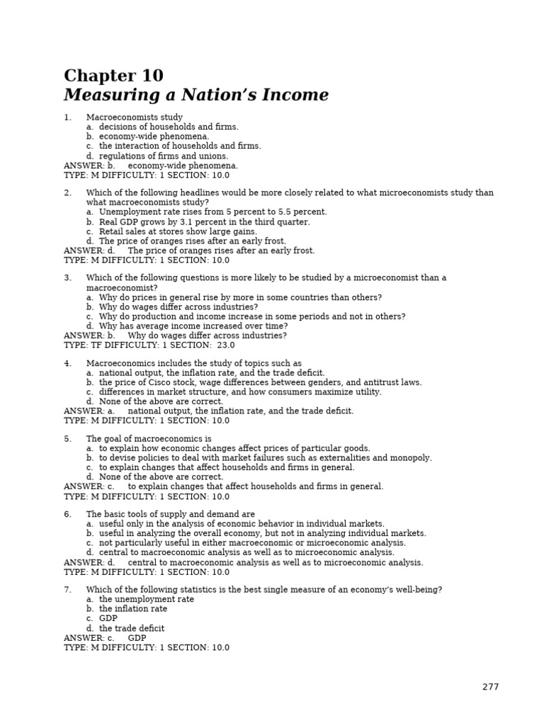 chapter10 | PDF | Macroeconomics | Gross Domestic Product