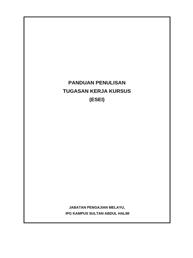 Format Tugasan Pelajar | PDF