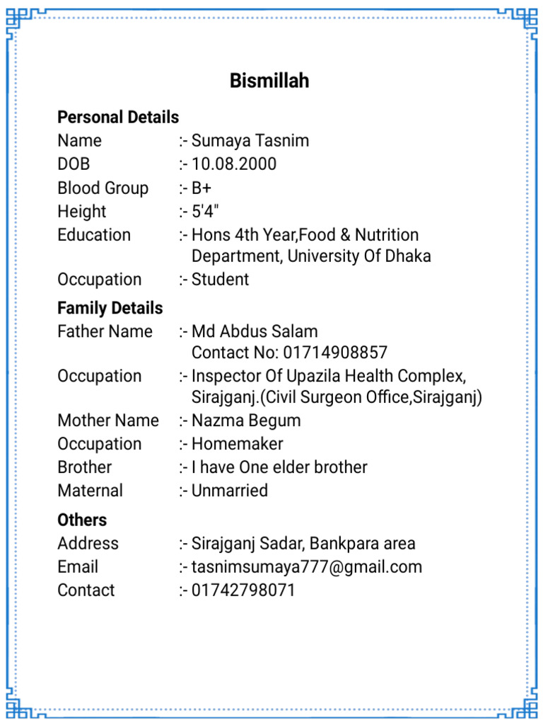 Biodata_2 | PDF