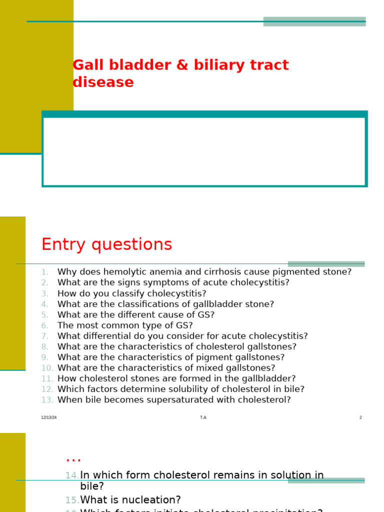 3. Cholelithiasis | PDF | Gallbladder | Bile