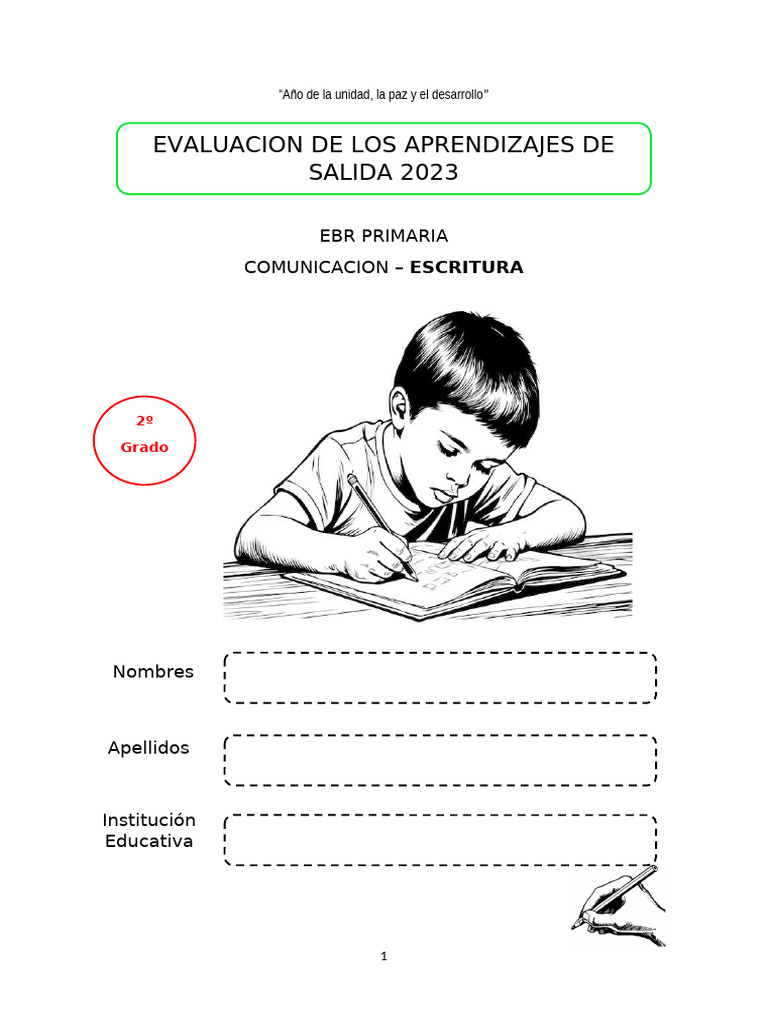 2o GRADO ESCRITURA | PDF