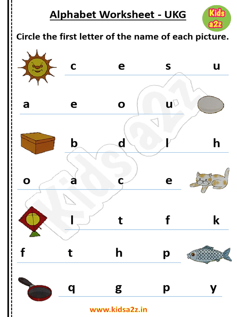 ukg-alphabet-worksheet-1 | PDF