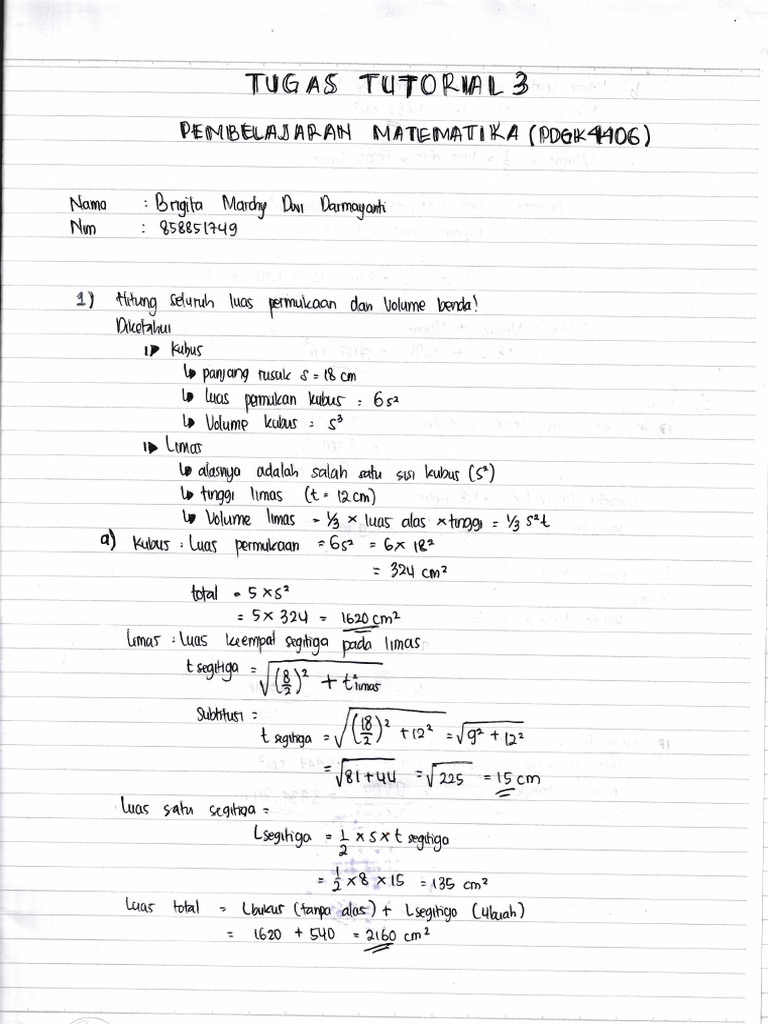 TT3 - Brigita Marchy - 858851749 - Matematika | PDF