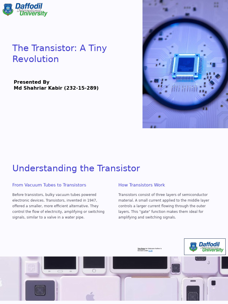 The Transistor A Tiny Revolution | PDF | Transistor | Electronics