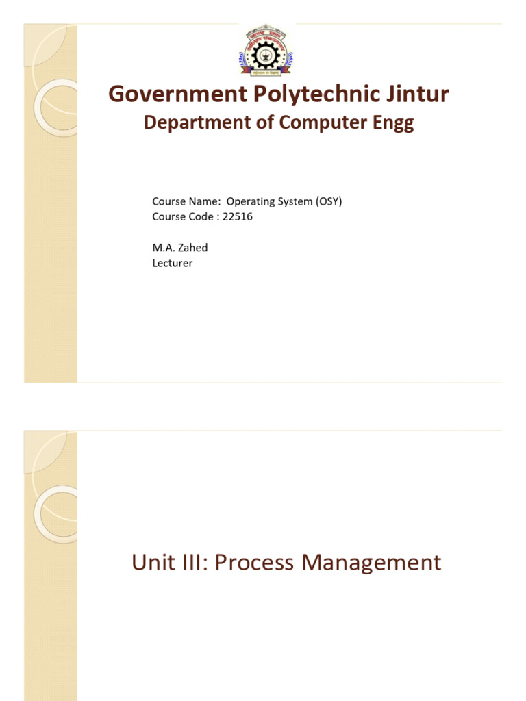 Unit 3 | PDF | Thread (Computing) | Process (Computing)
