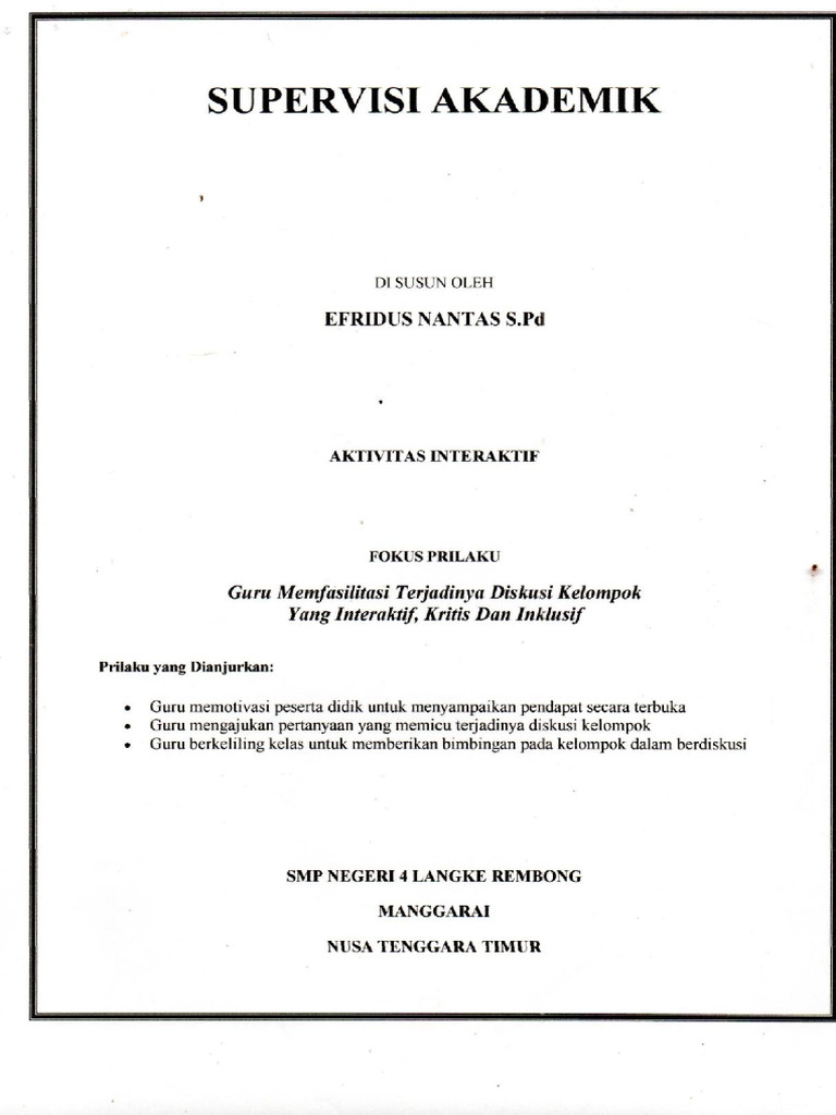 Supervisi Akademik | PDF