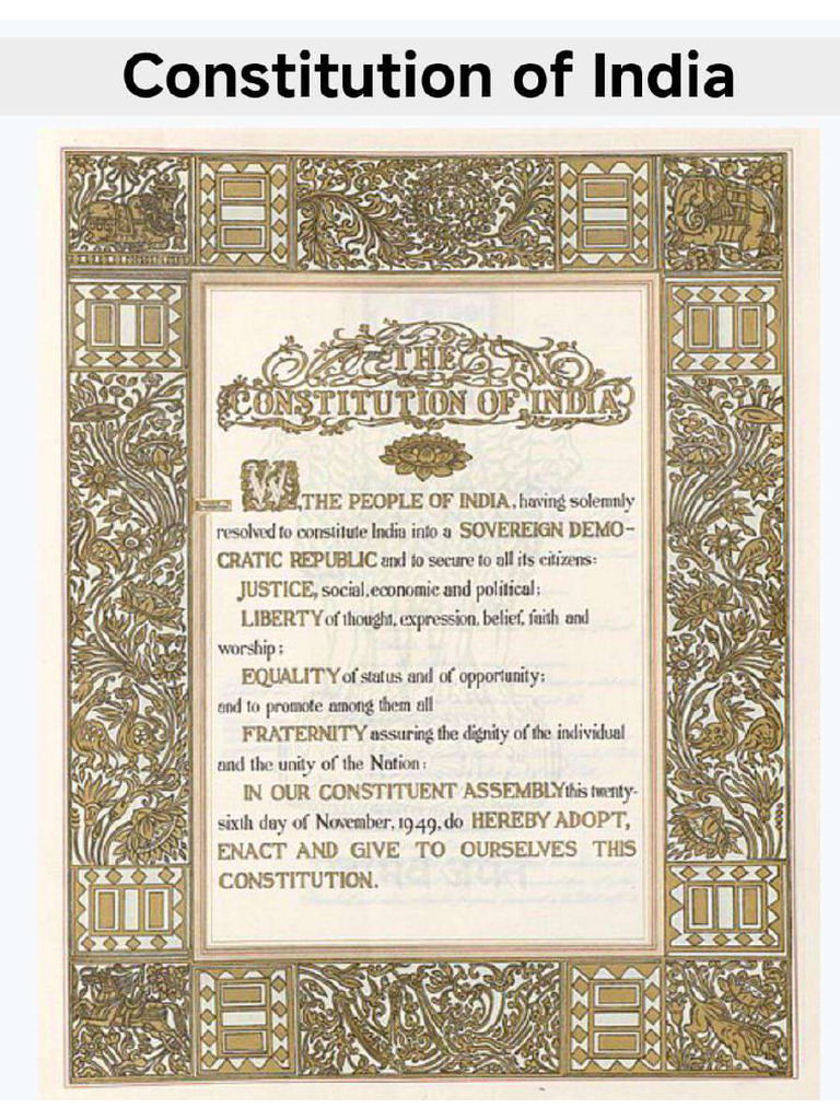 Preamble of India | PDF