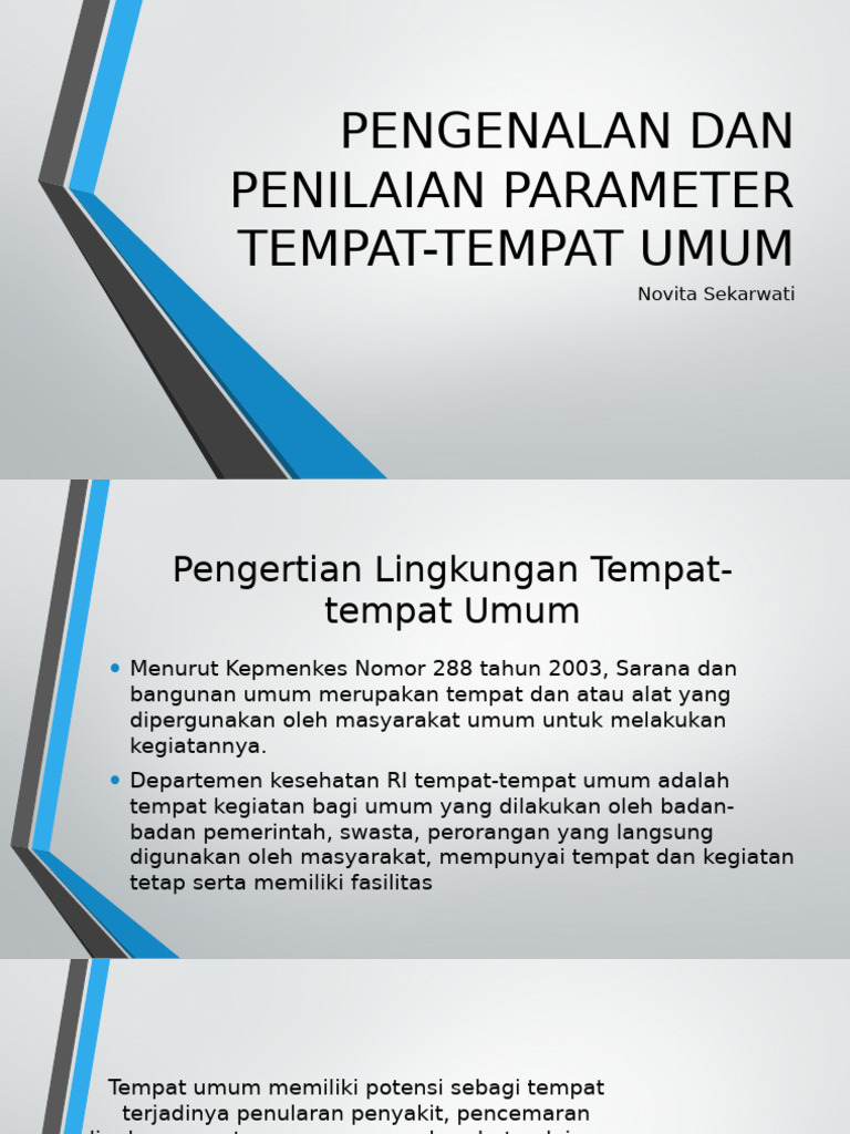 Pengenalan Dan Penilaian Parameter Tempat-Tempat Umum | PDF