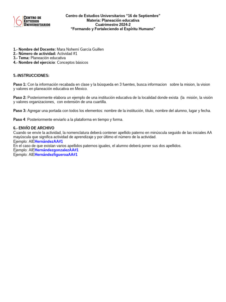 Act8. Planeacion Educatica 2024-2 | PDF