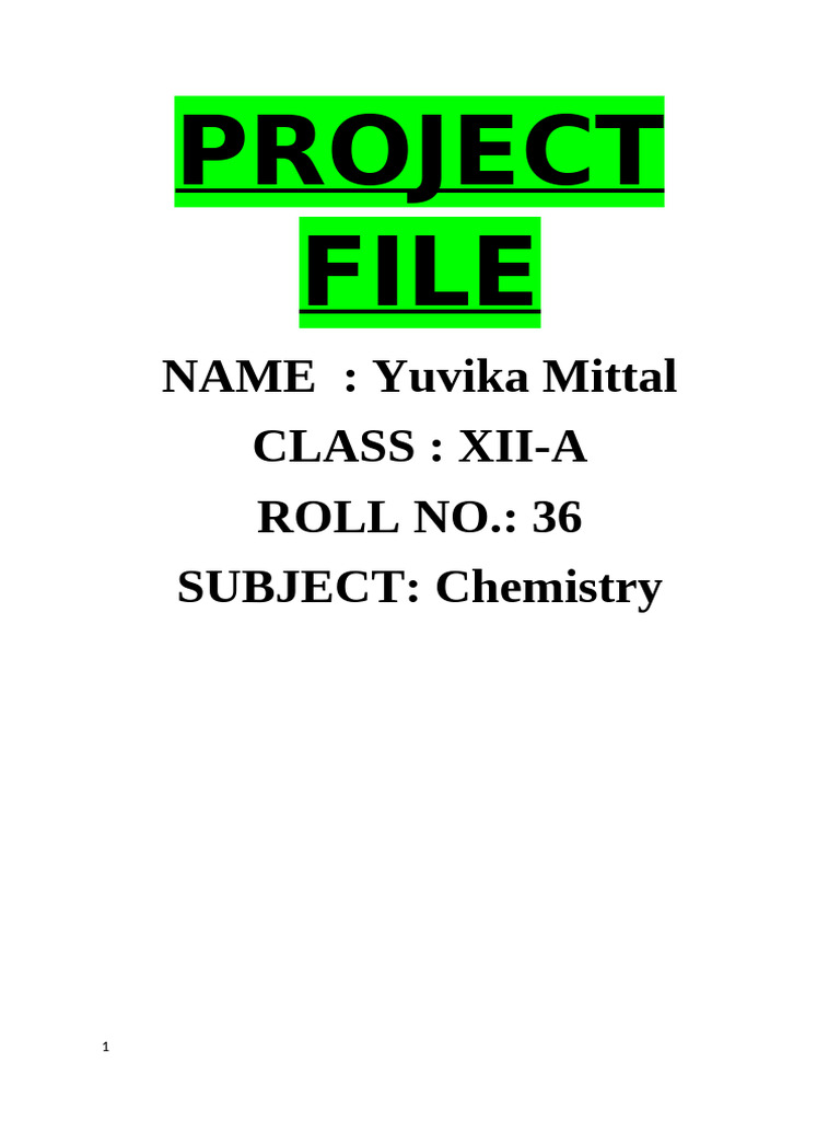 chemistry project file-1 | PDF | Food Preservation | Food Science