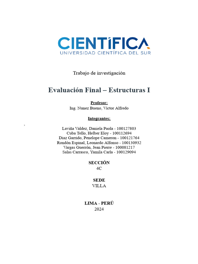 Ef-estructuras 1 (1) | PDF | Viga (Estructura) | Resistencia de materiales