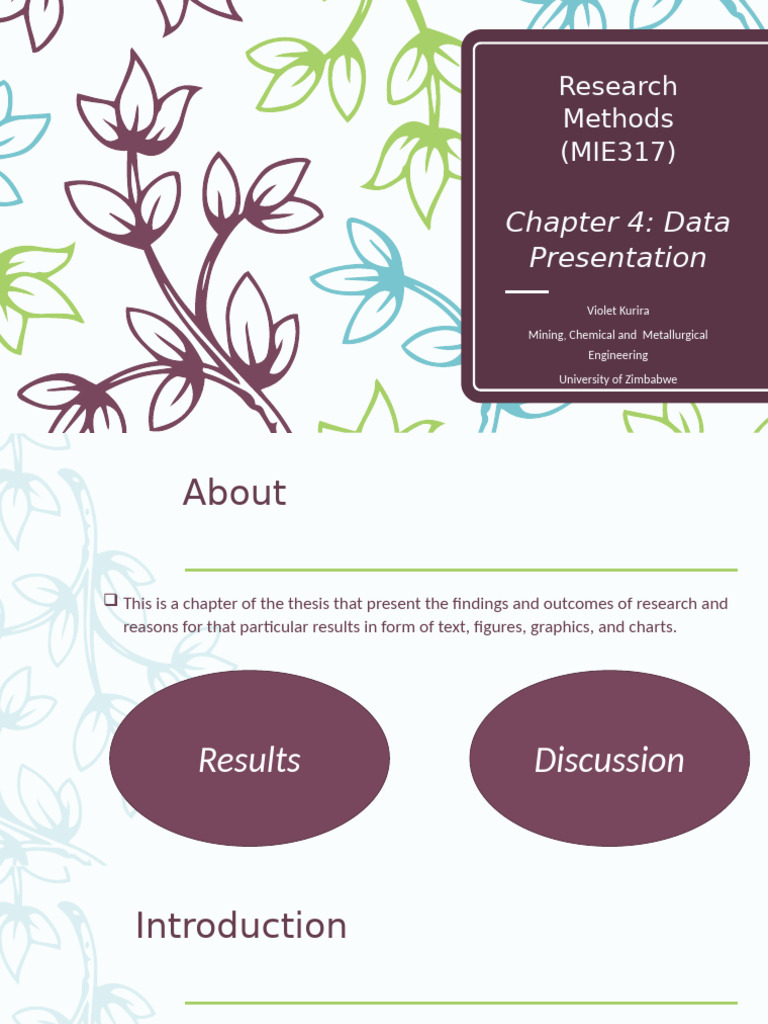Chapter 4 Data Presentation | PDF | Chart | Graphics