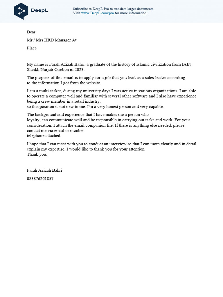 Body Email Farah en | PDF