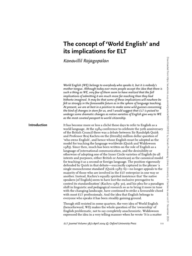 Article 2 | PDF | English Language | English As A Second Or Foreign Language