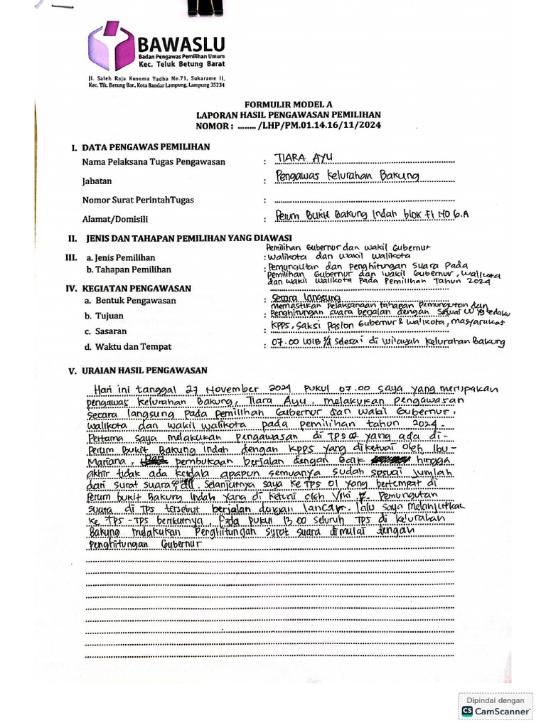 Form A PKD Bakung 271124 | PDF