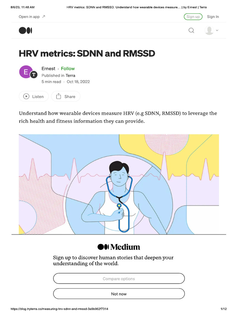 HRV Metrics - SDNN Vs RMSSD | PDF