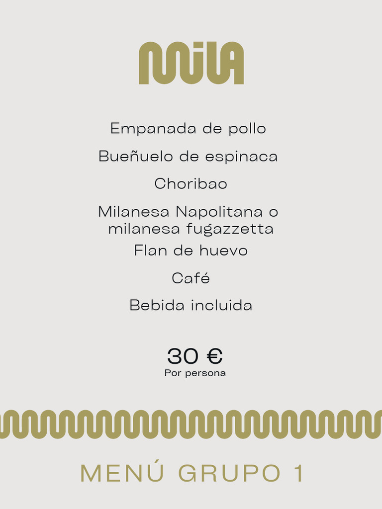 Menus Mila Grupos Es | PDF