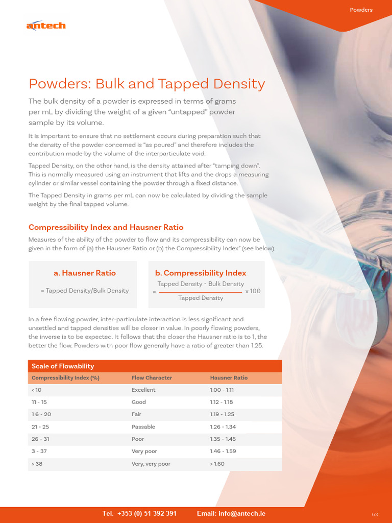 Brochure 2020 Powders Bulk and Tapped Density Antech | PDF | Density | Touchscreen