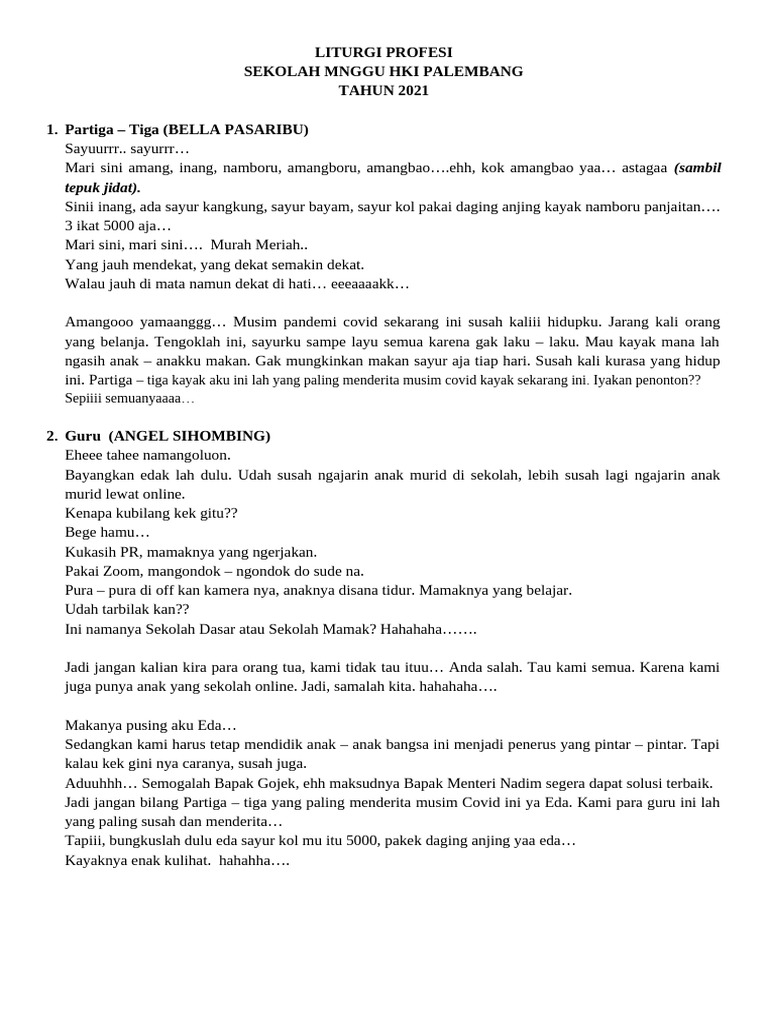 LITURGI PROFESI | PDF