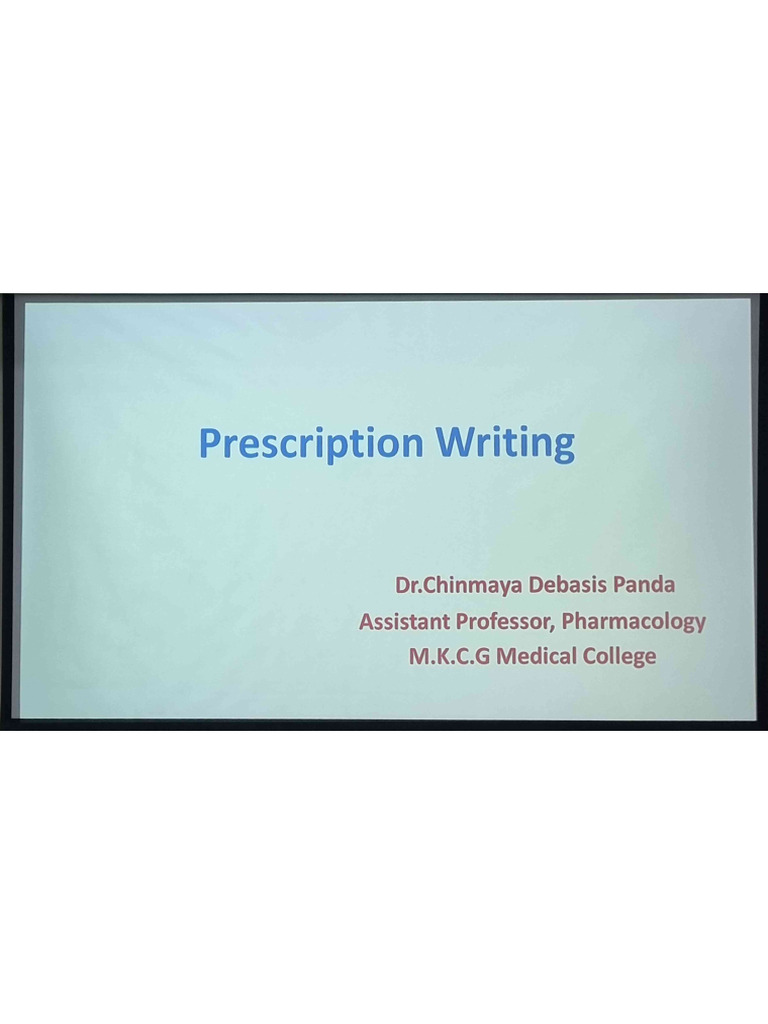 Prescription Writing Pharma Practical | PDF