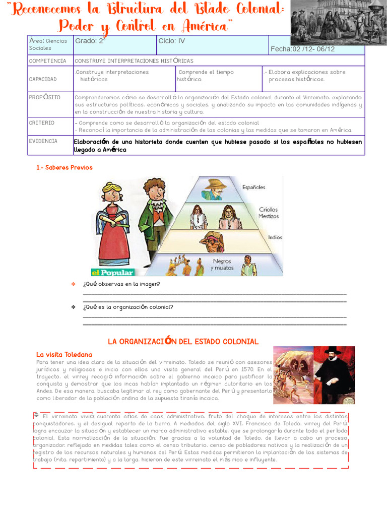 Organización del Estado Colonial en América | PDF | Imperio español ...