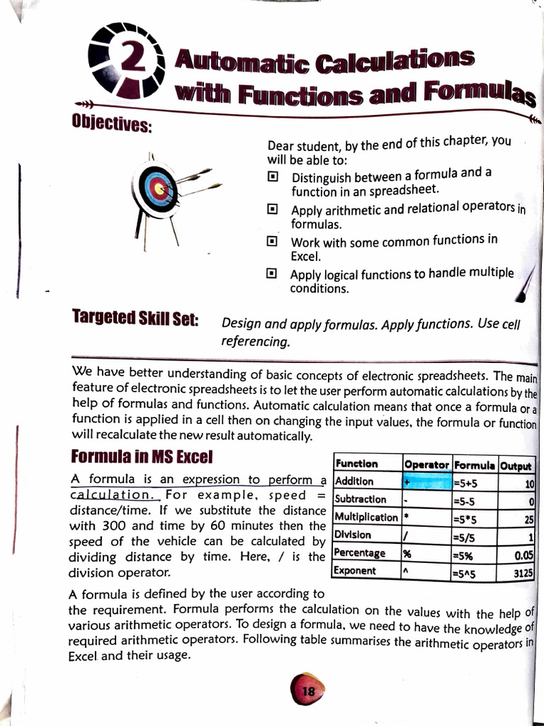 2nd Chapter | PDF | Spreadsheet | Function (Mathematics)